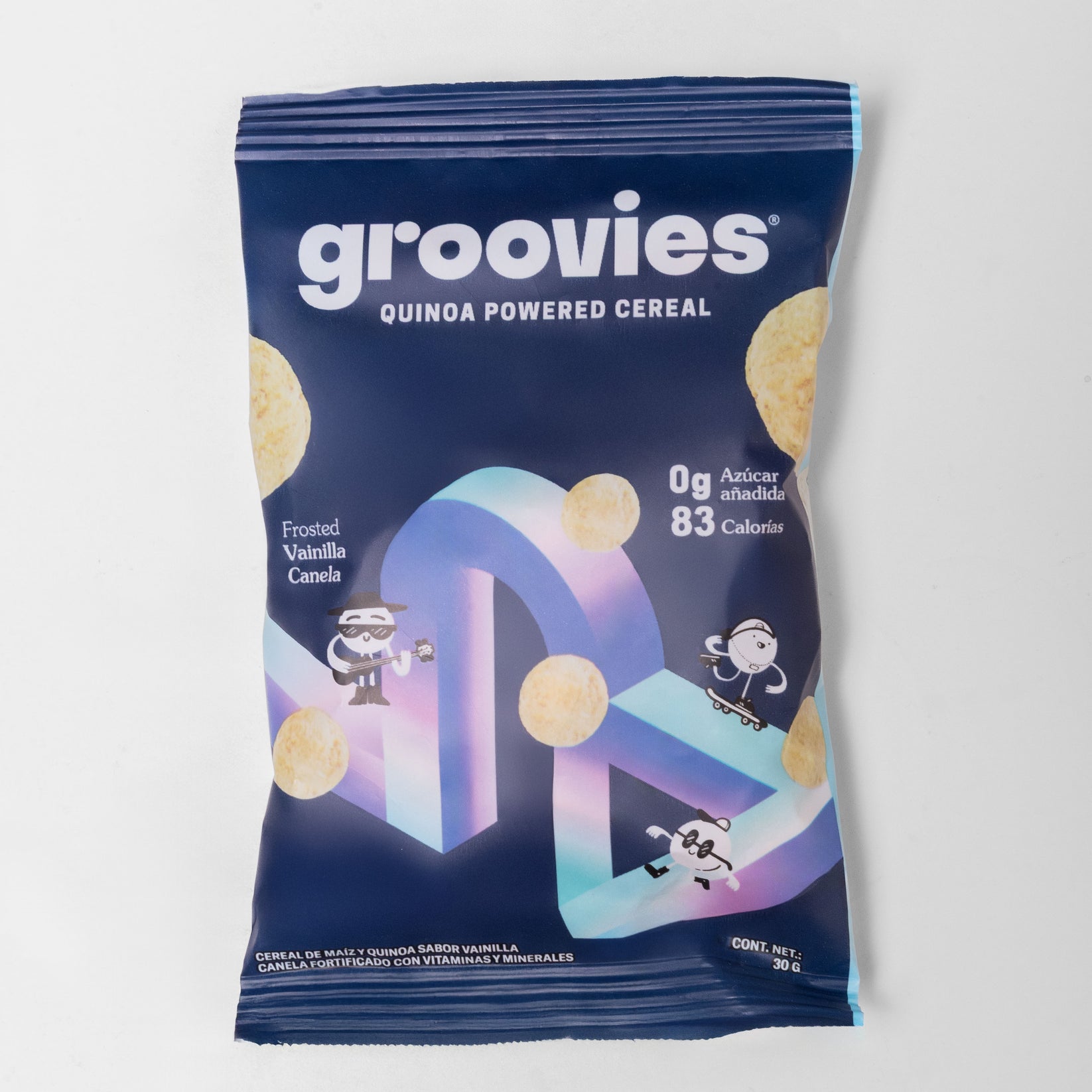 CAJA CON BOLSITAS DE VAINILLA – Groovies Quinoa-Powered Cereal