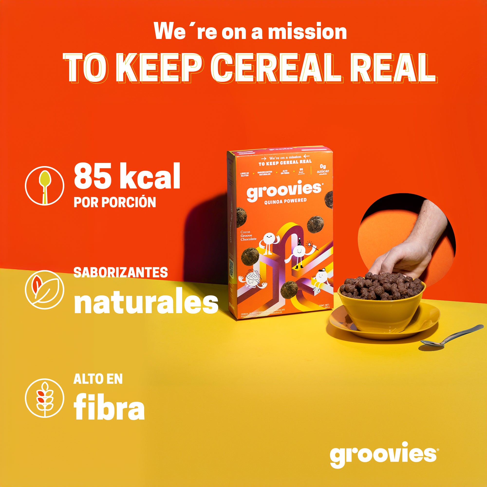Cereal saludable para niños, Groovies, Bajo en Azúcar, Sin Gluten ...