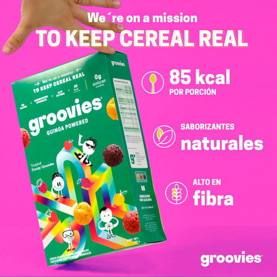 Cereal saludable sin azúcar. Frooty Groovies – Groovies Quinoa-Powered ...