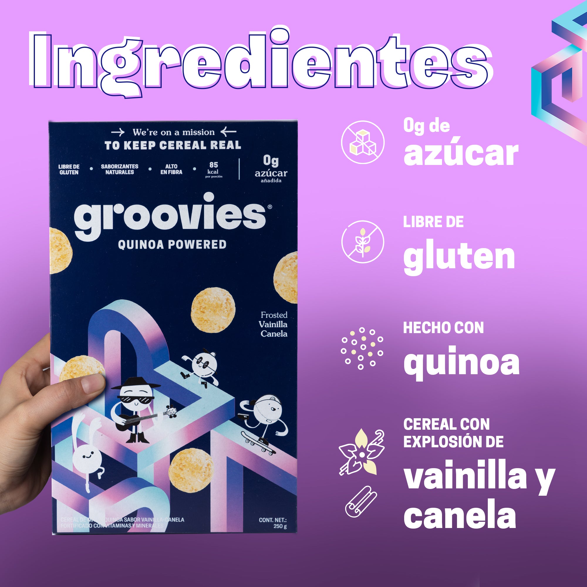 Groovies - Cereal Saludable, Bajo en Azúcar, Sin Gluten – Groovies ...