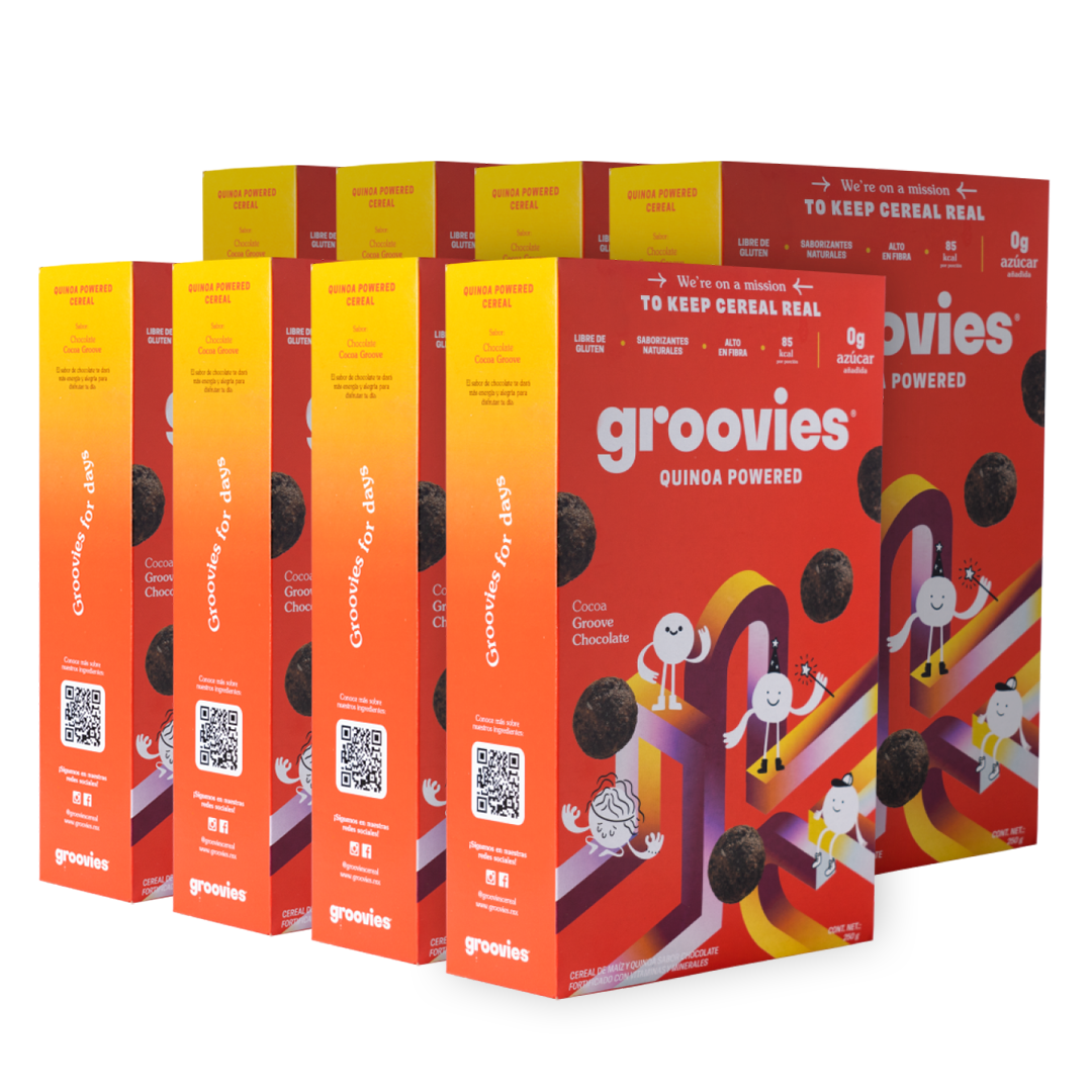 8 PACK CHOCOLATE – Groovies Quinoa-Powered Cereal